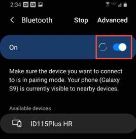 Bluetooth Enabled on Android